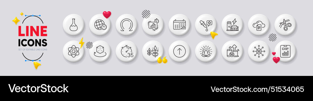 Statistics timer calendar graph and augmented Vector Image