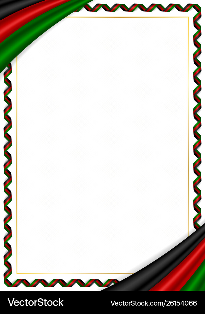 Border made with kenya national colors Royalty Free Vector