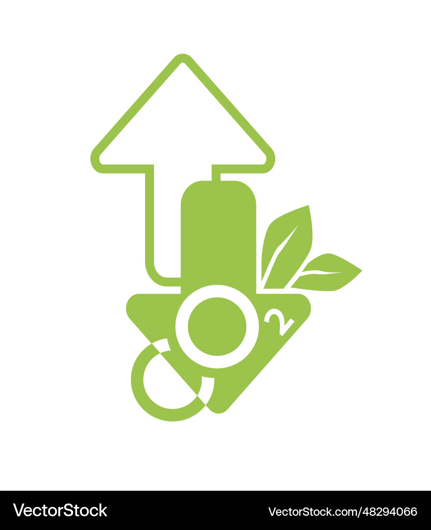 Carbon Neutral Icon - Emission Reduction Vector Image