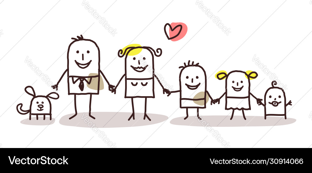 Cartoon family Royalty Free Vector Image - VectorStock