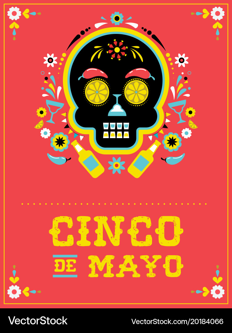 Cinco de mayo greeting card Royalty Free Vector Image