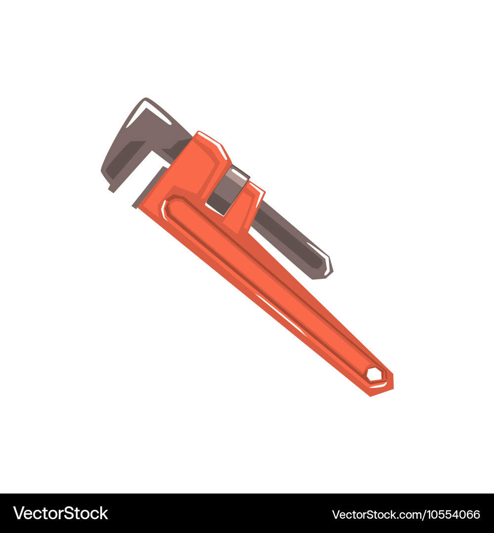 Colorful Orange Wrench Royalty Free Vector Image