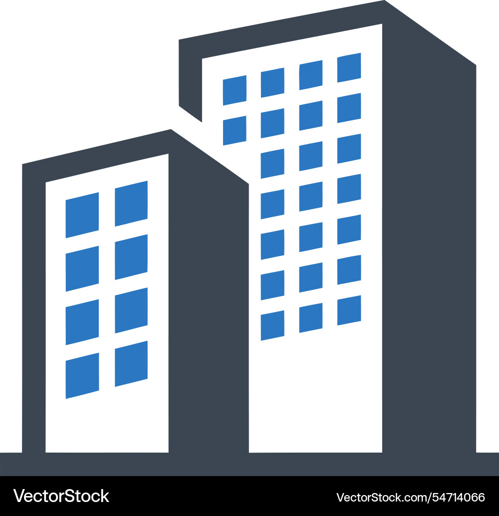 Corporate building architecture icon Royalty Free Vector