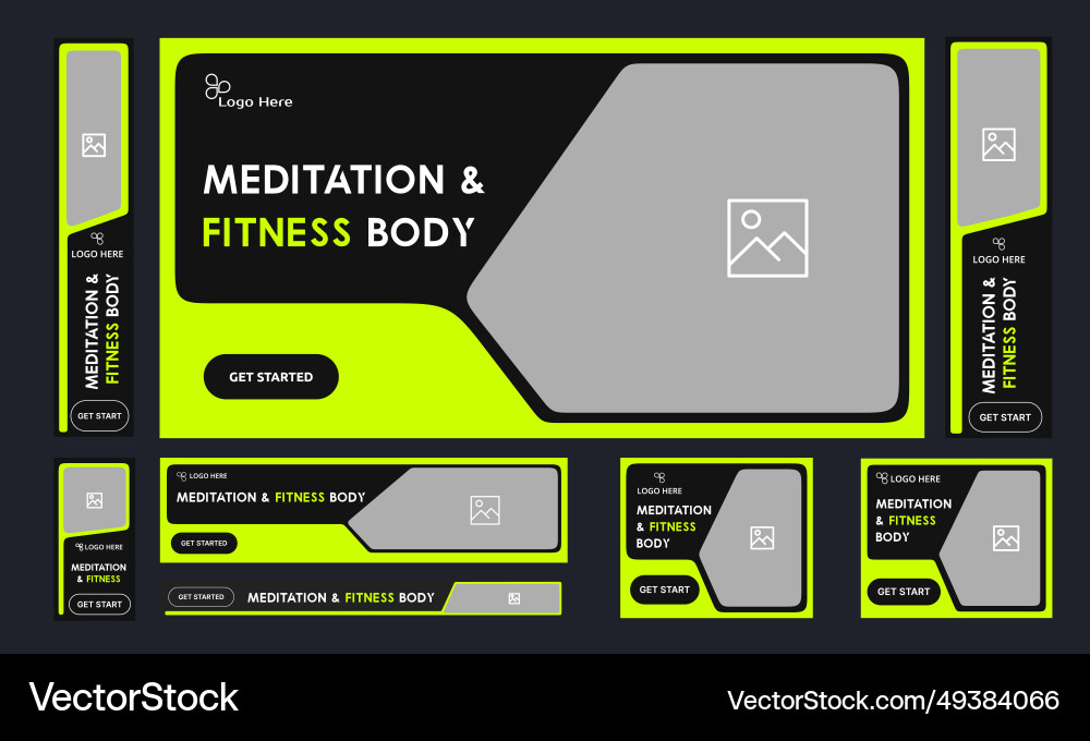 Fully editable website banner design Royalty Free Vector