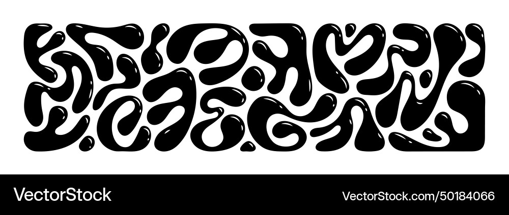 Liquid abstract organic blob shapes set wavy Vector Image