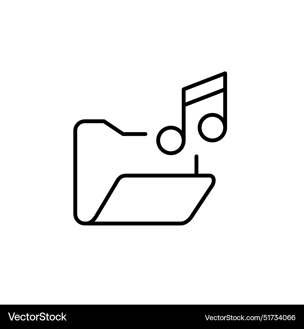 Music library folder media storage and sharing Vector Image
