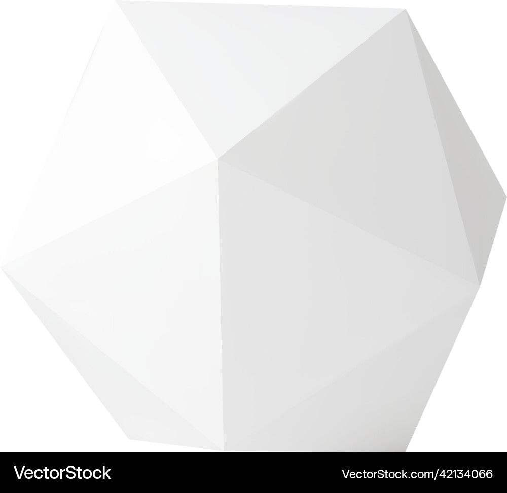 Realistic icosahedron Royalty Free Vector Image