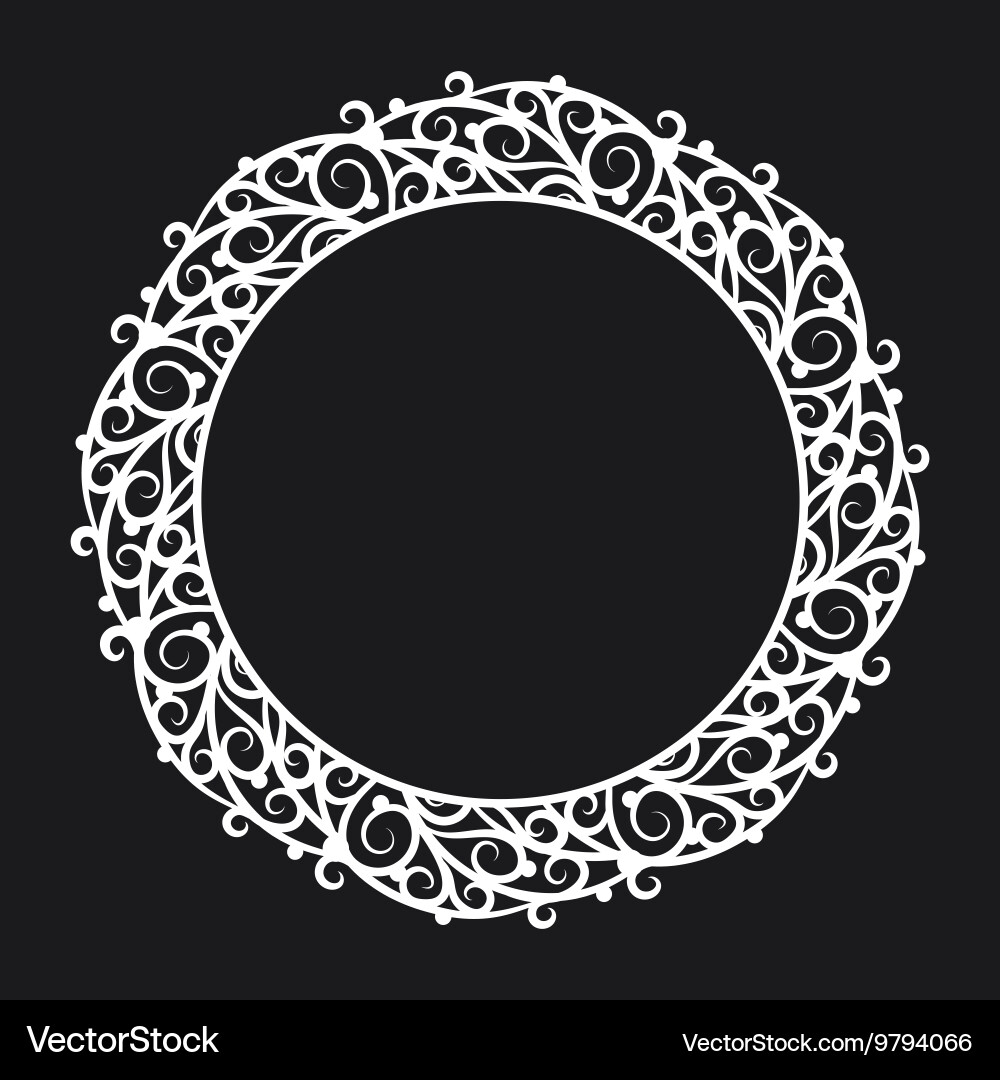 Round frame Royalty Free Vector Image - VectorStock