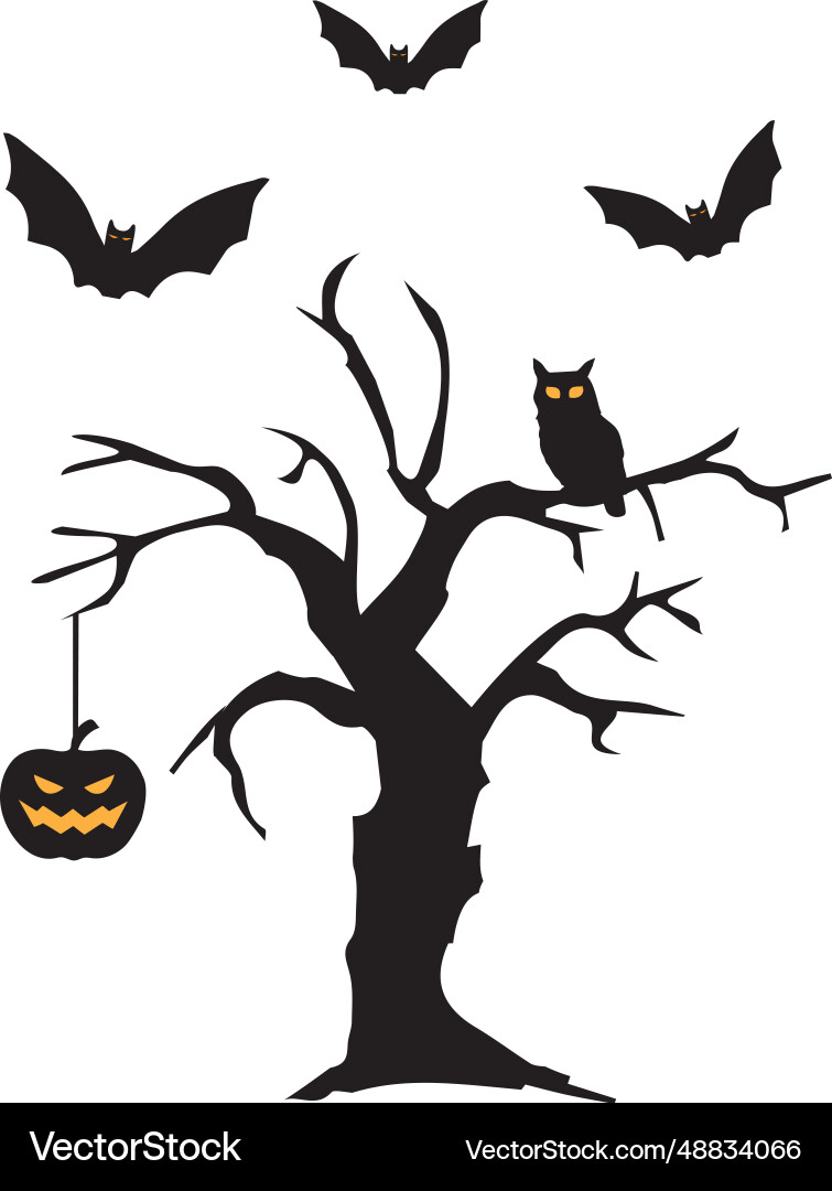 Scary tree Royalty Free Vector Image - VectorStock