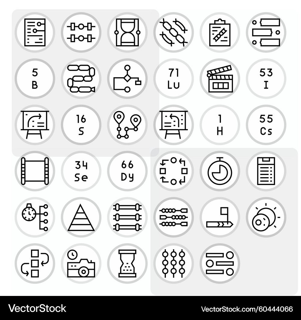 Sequence Icon Set - Timeline & Process – Royalty-Free Vector | VectorStock