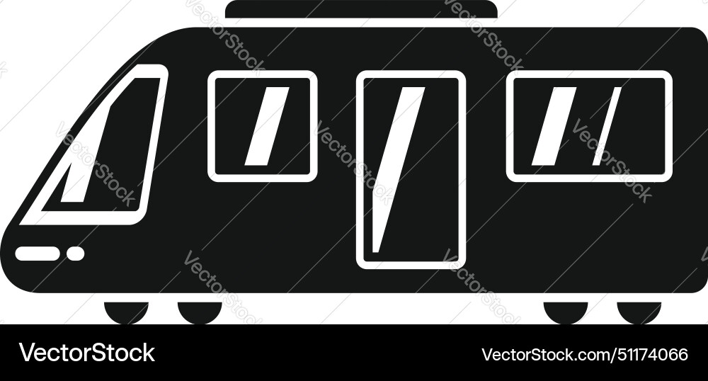 Side view train icon simple fast speed Royalty Free Vector