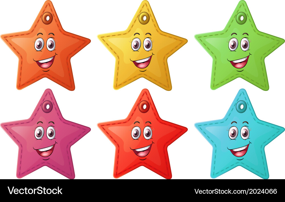 Smiling stars Royalty Free Vector Image - VectorStock