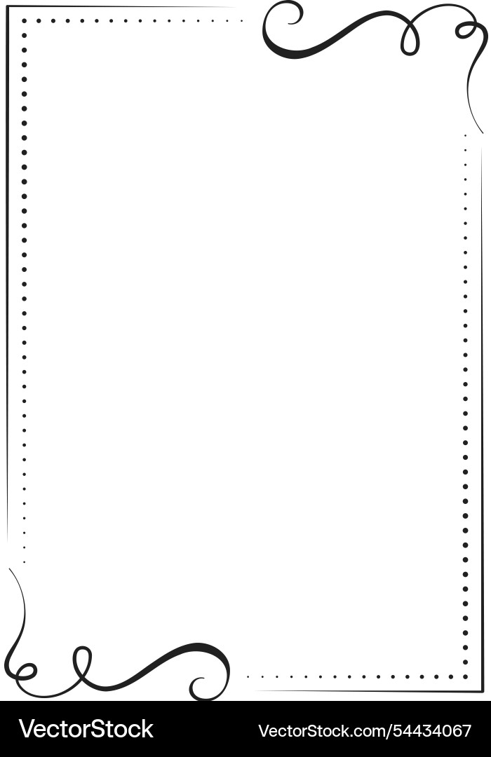 A white frame with black border Royalty Free Vector Image