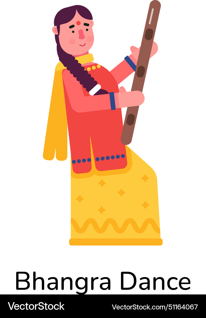Bhangra dance Royalty Free Vector Image - VectorStock