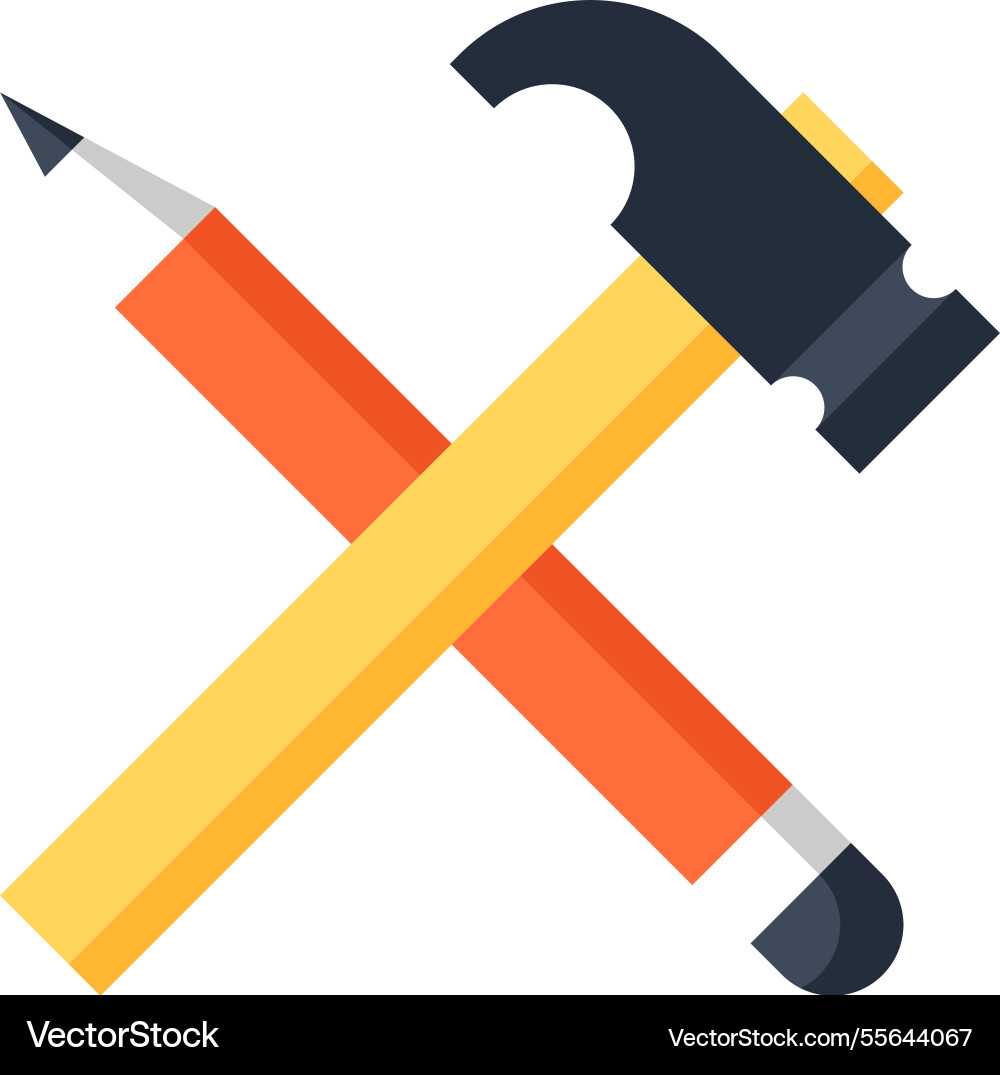 Build concept flat web icon Royalty Free Vector Image