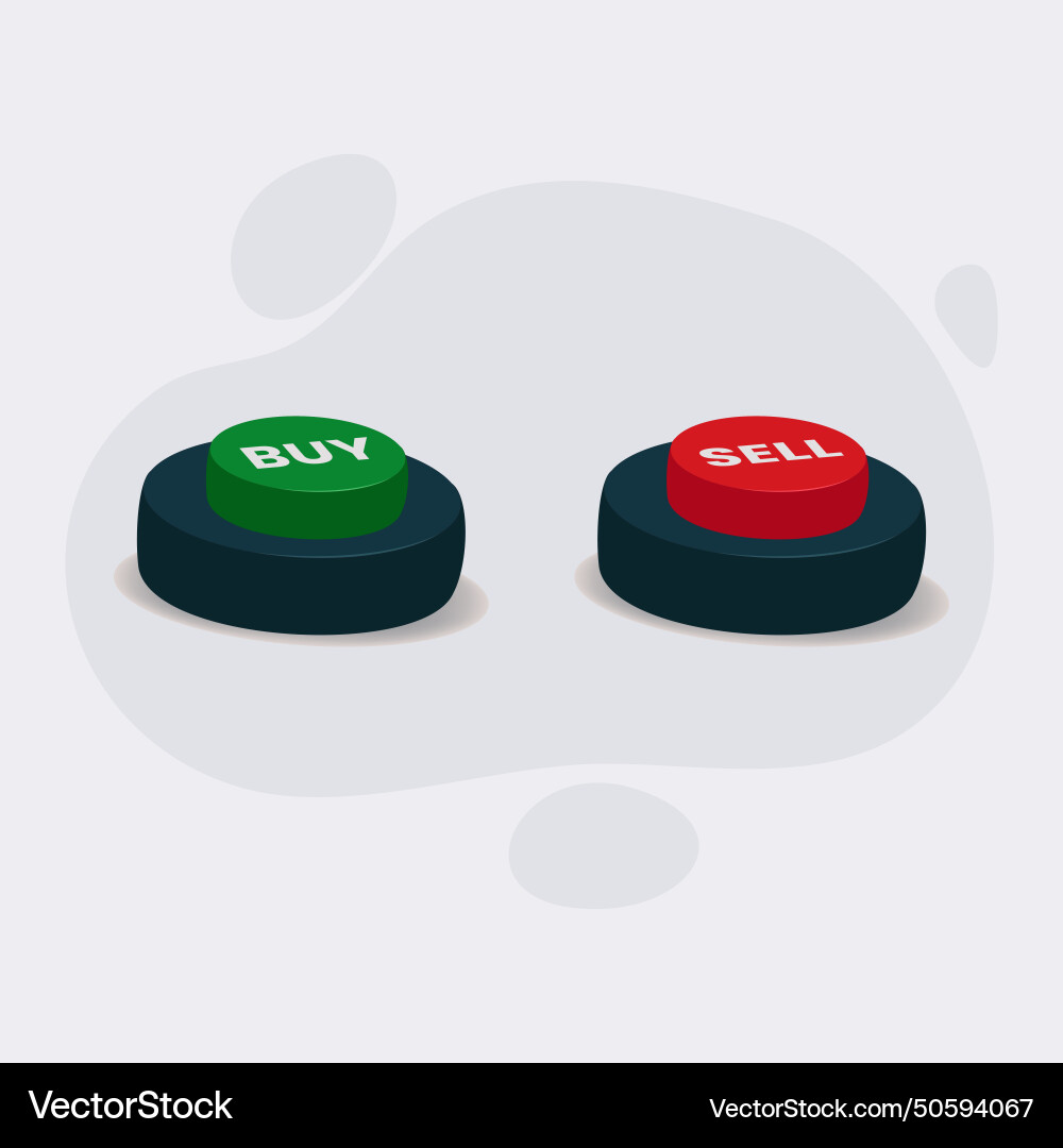 Buy and sell buttons choice Royalty Free Vector Image