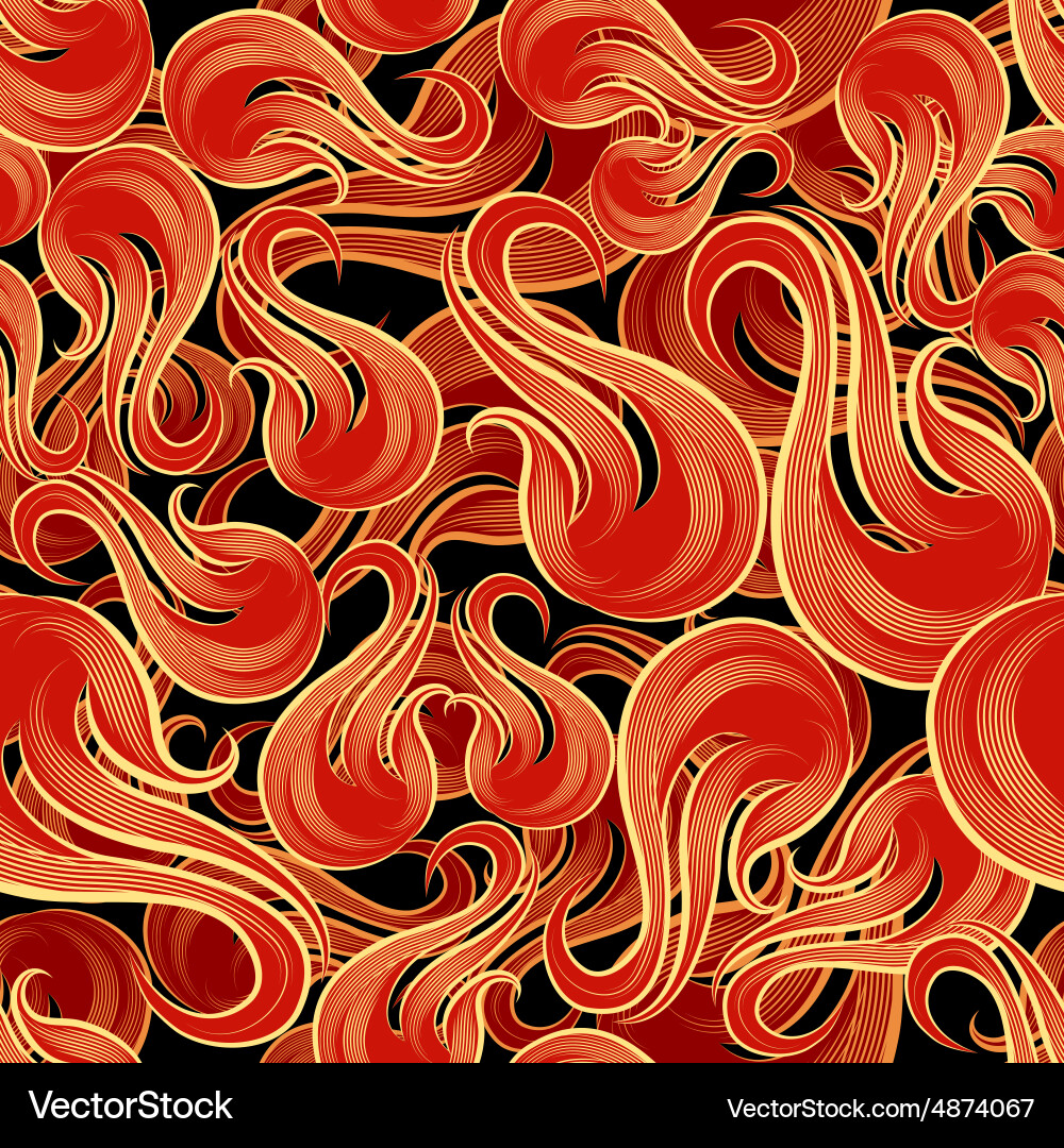 Flame pattern Royalty Free Vector Image - VectorStock