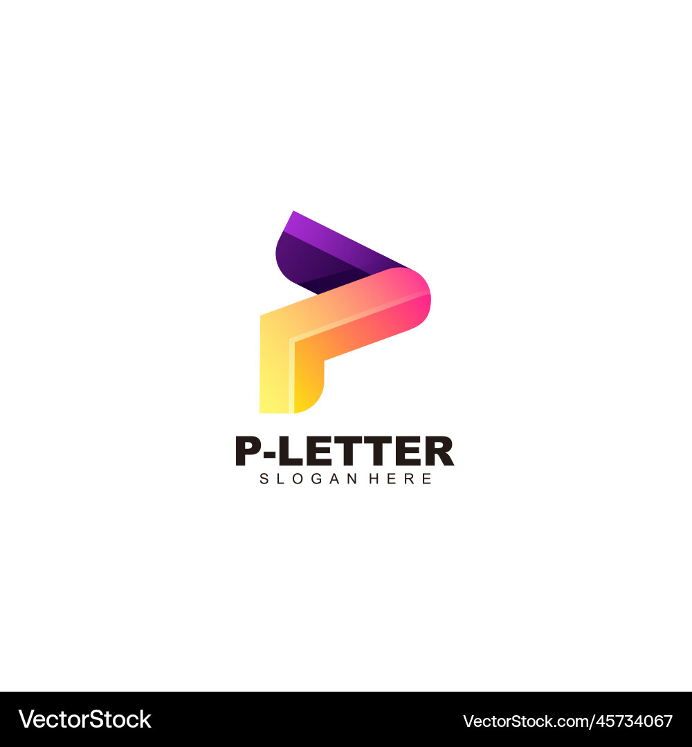 Letter p design logo icon Royalty Free Vector Image