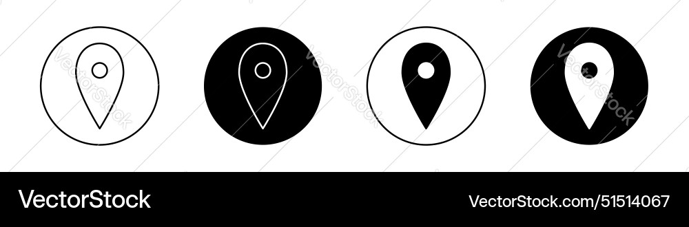 Map marker icon Royalty Free Vector Image - VectorStock