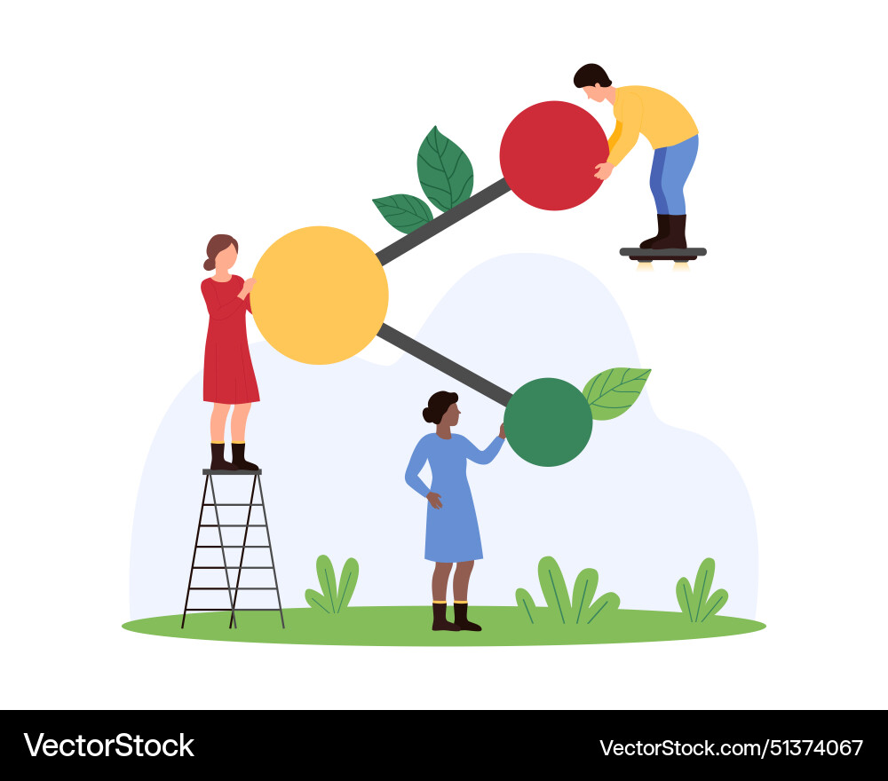 P2p network global support services to share Vector Image