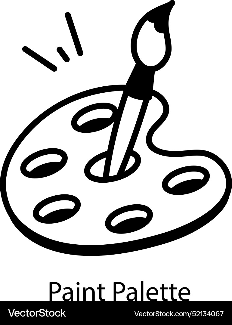 Paint palette Royalty Free Vector Image - VectorStock