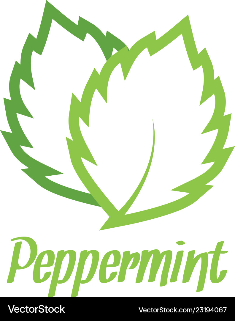 Peppermint Logo Inspiration Royalty Free Vector Image