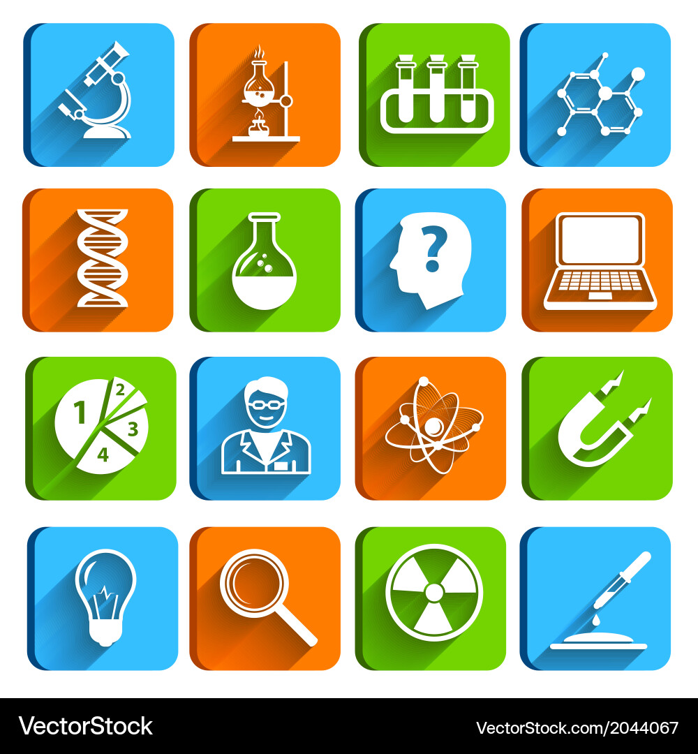 Science Laboratory Icons Royalty Free Vector Image