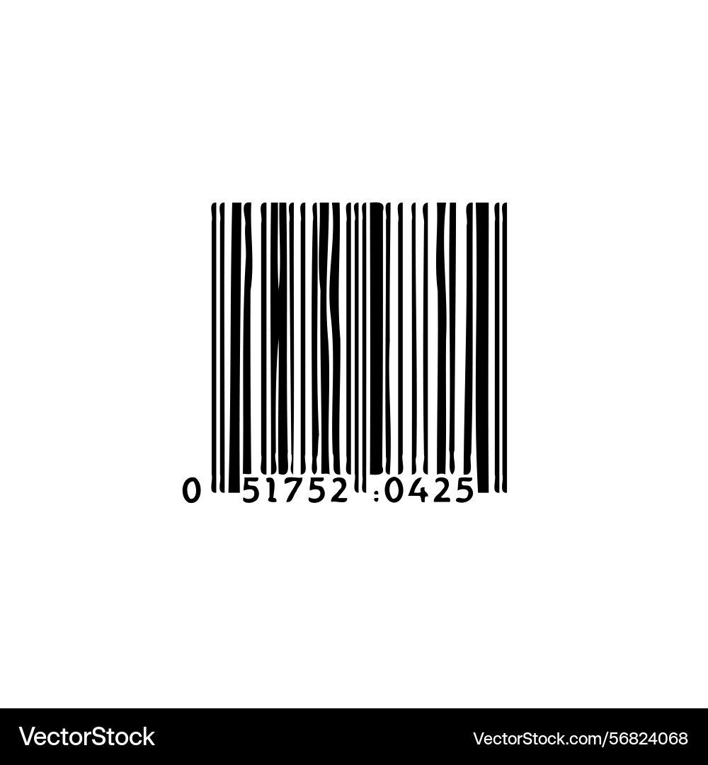 Black and white barcode representation a symbol Vector Image
