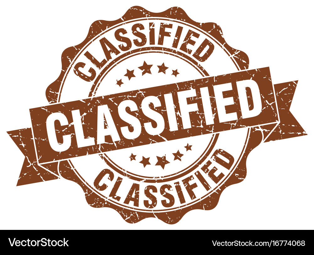 Classified stamp sign seal Royalty Free Vector Image