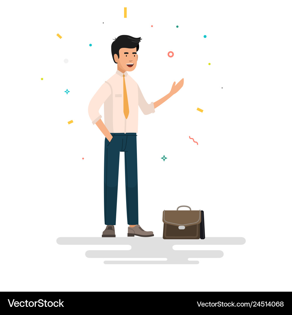 Elegant young man Royalty Free Vector Image - VectorStock