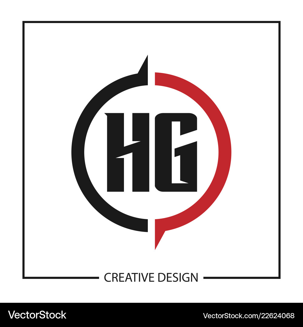 Initial letter hg logo template design Royalty Free Vector