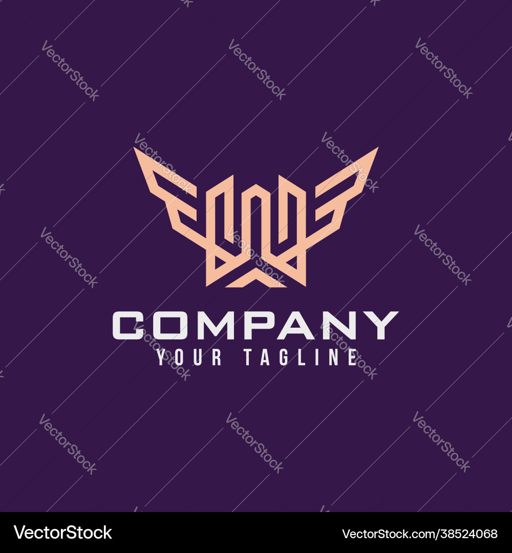 Luxury W Logo - Wings & Gold Royalty Free Vector Image