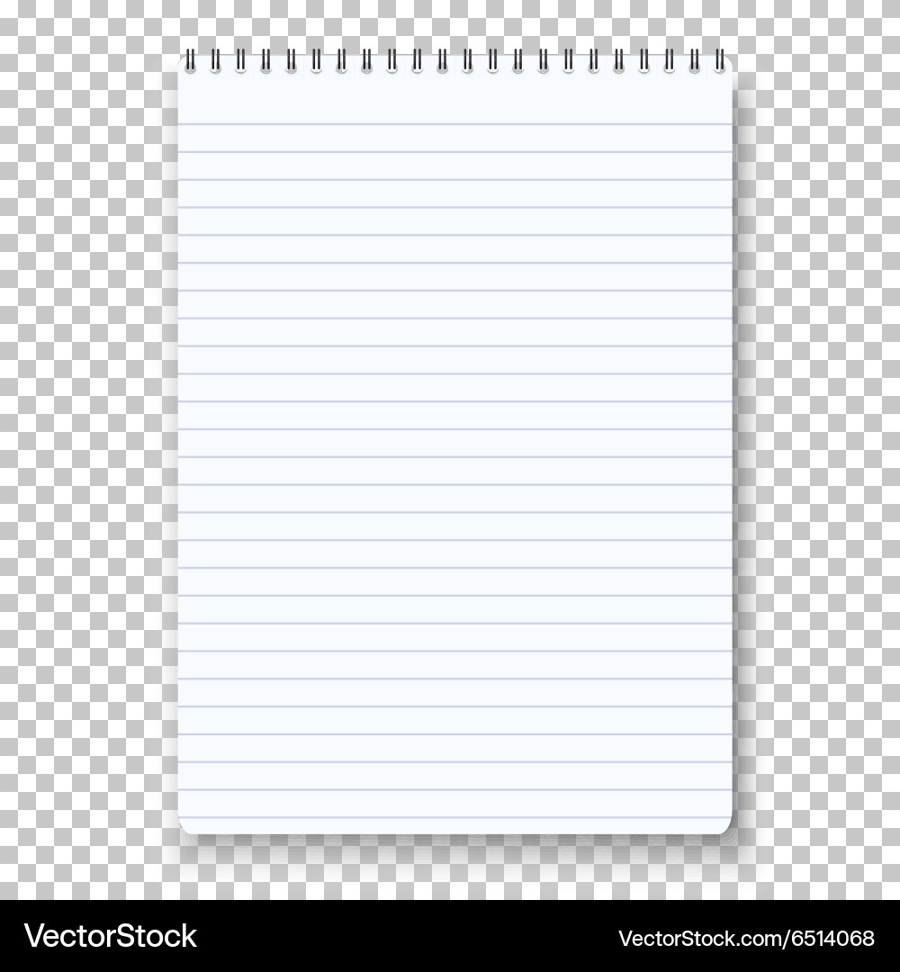 Photorealistic notepad isolated Royalty Free Vector Image