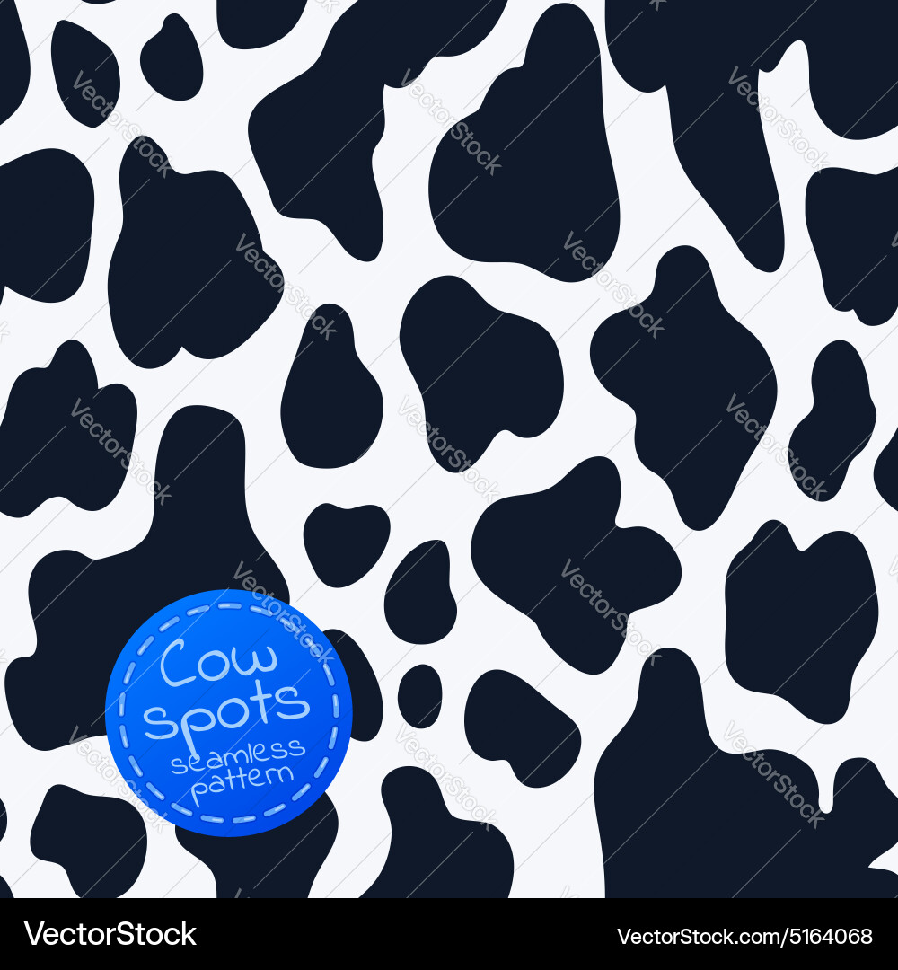 Seamless pattern with cow spots Royalty Free Vector Image