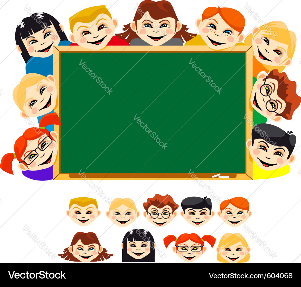 Smiling children Royalty Free Vector Image - VectorStock