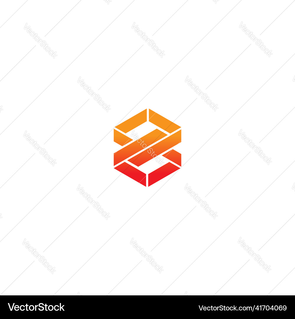 8 shape geometry logo Royalty Free Vector Image
