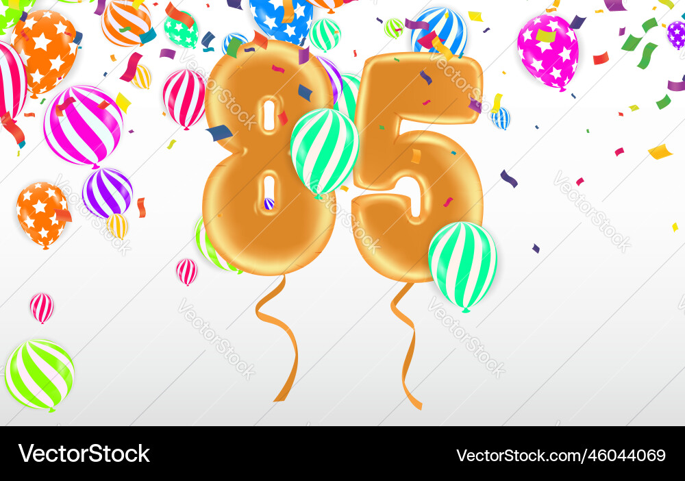 85 birthday happy congratulations poster Vector Image