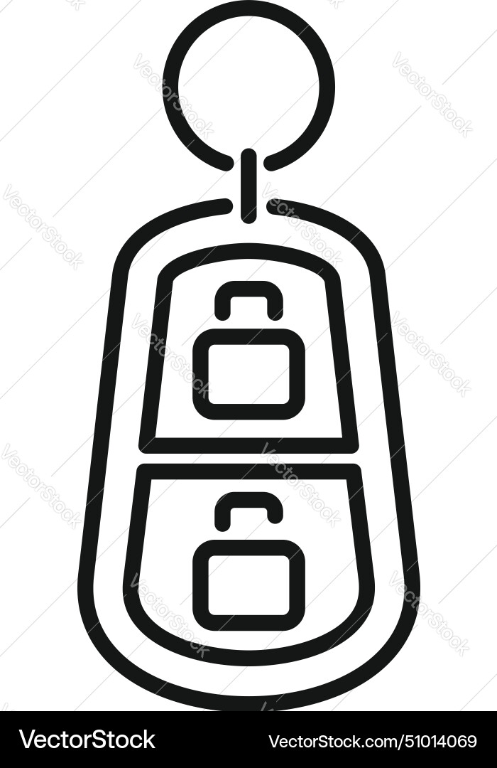 Auto key icon outline smart lock Royalty Free Vector Image