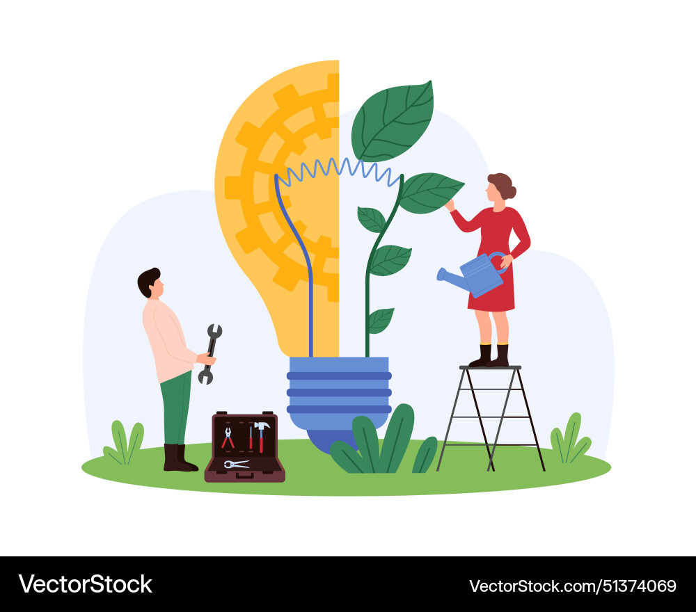 Efficient sustainable solution digital technology Vector Image