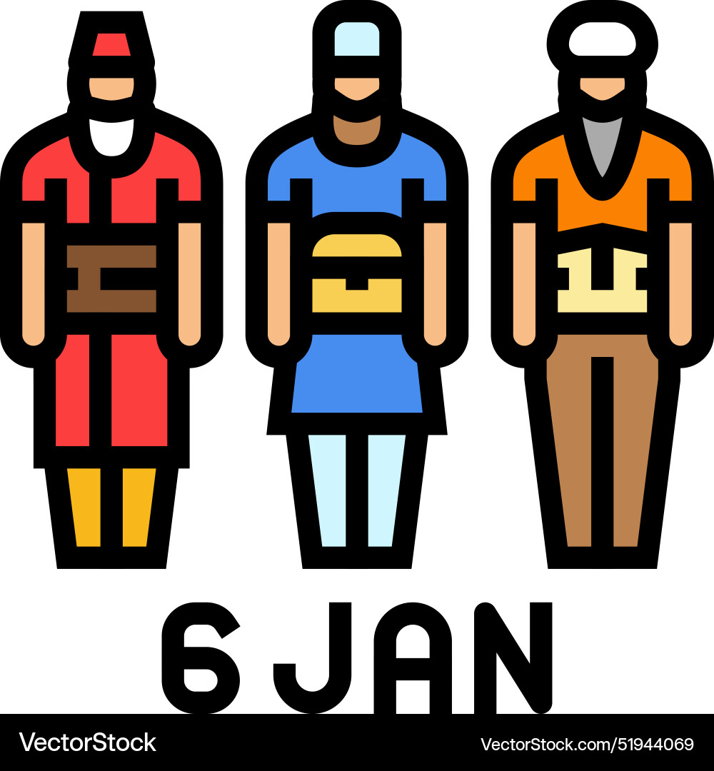 Epiphany feast catholic holiday color icon Vector Image