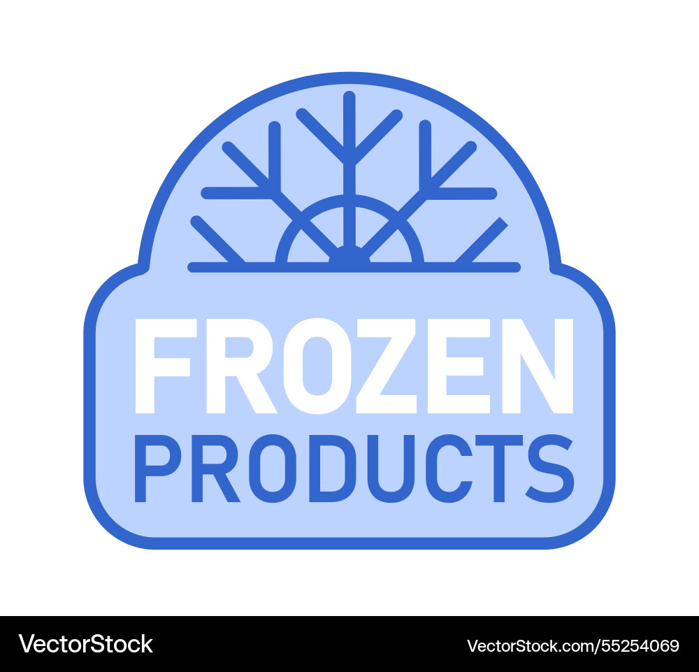 Frozen products logo design Royalty Free Vector Image