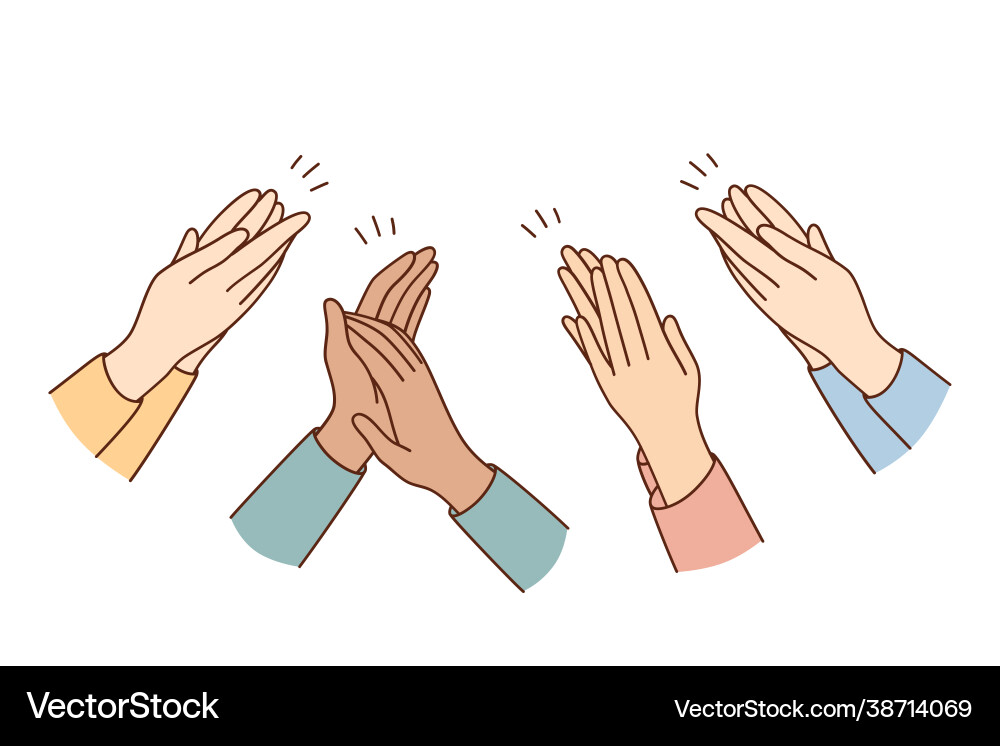 Human hands clapping and applauding concept Vector Image