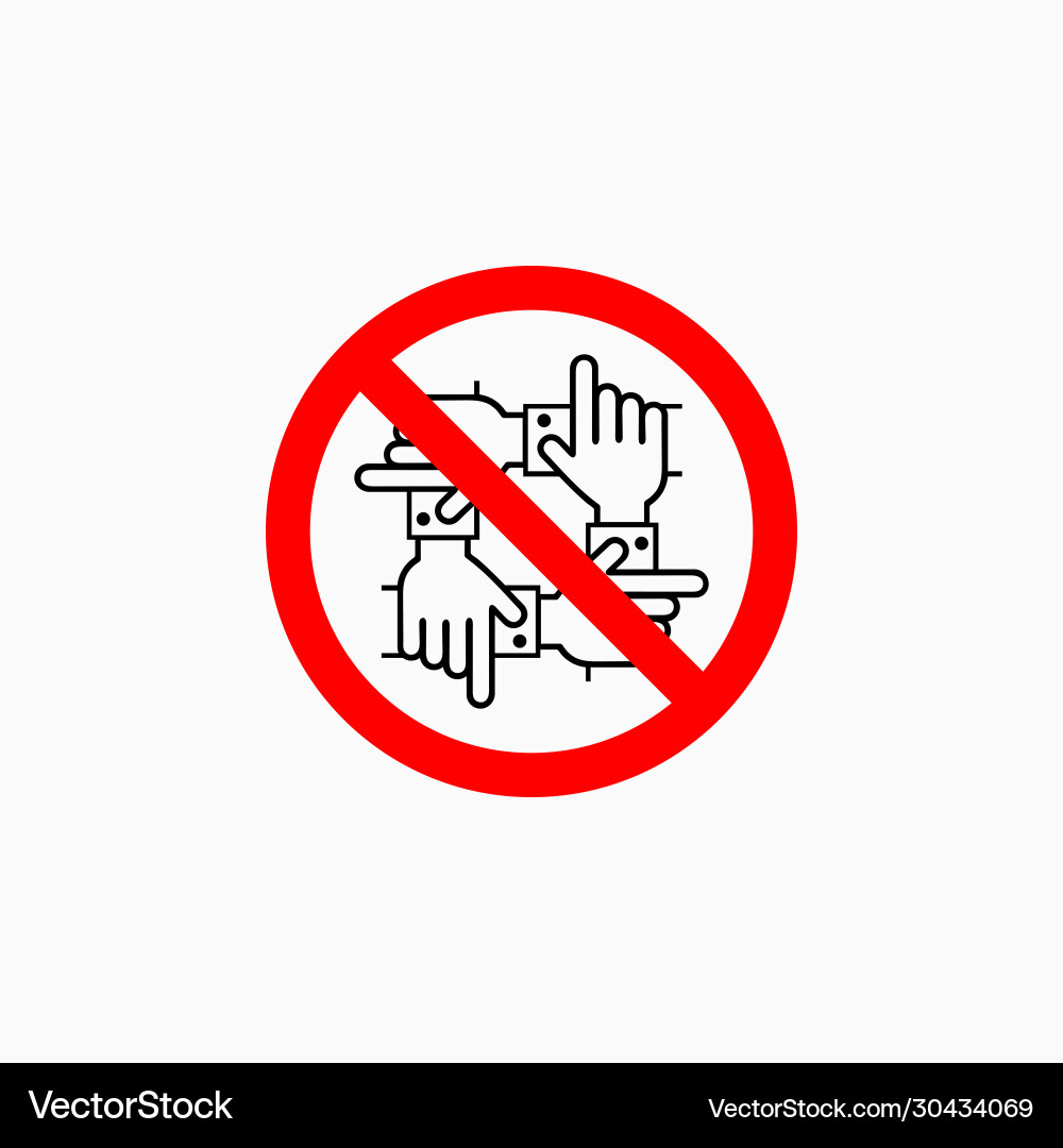 No touch icon do Royalty Free Vector Image - VectorStock