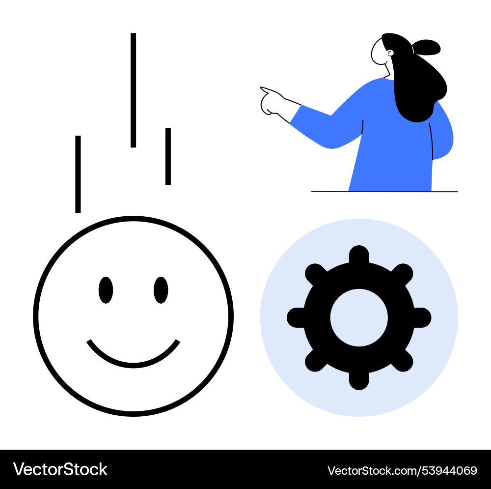 Positive and productive business management Vector Image
