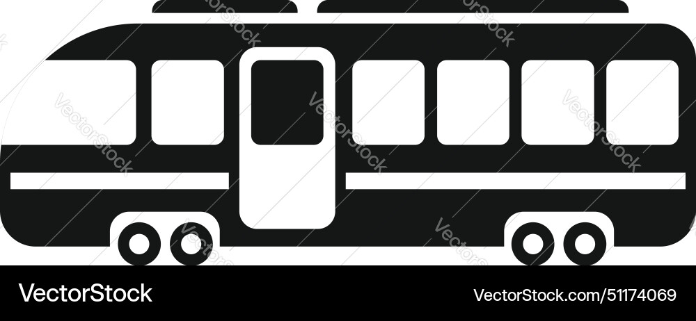 Side view move of train icon simple Royalty Free Vector