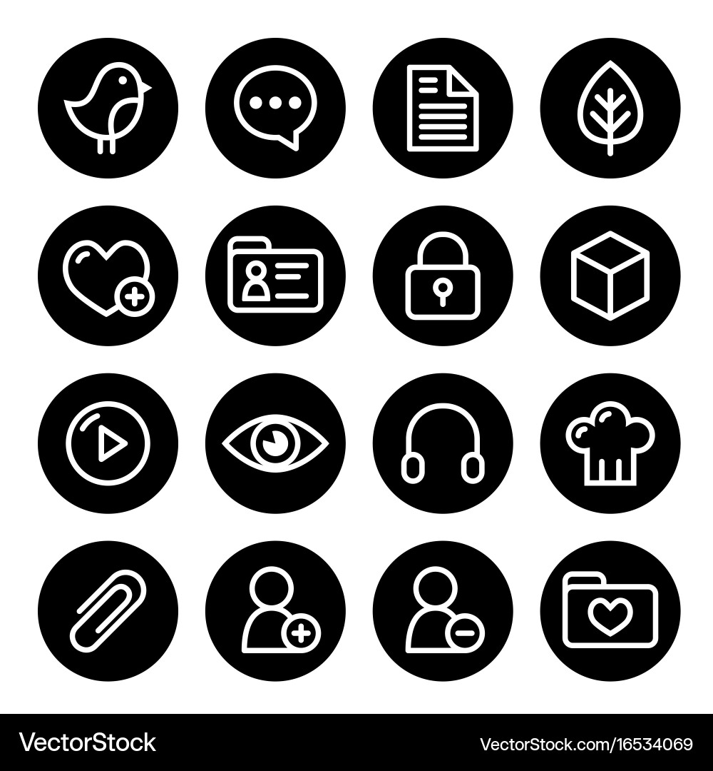 Social Media Navigation Icons Royalty Free Vector Image