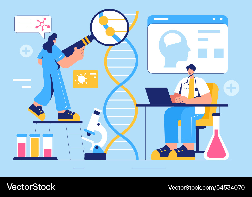 Biomarkers featuring biomarker dna biology Vector Image