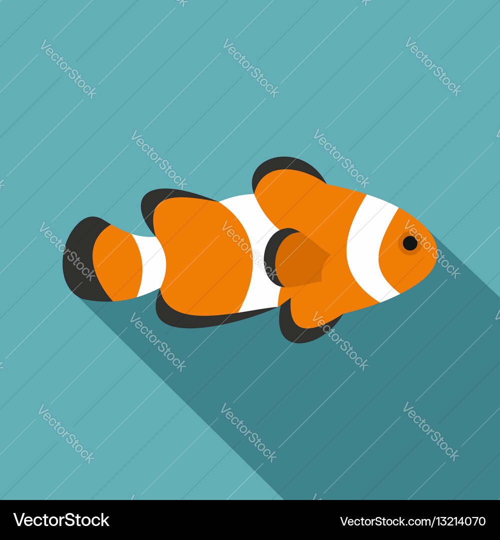 Colorful Clownfish Icon Royalty Free Vector Image