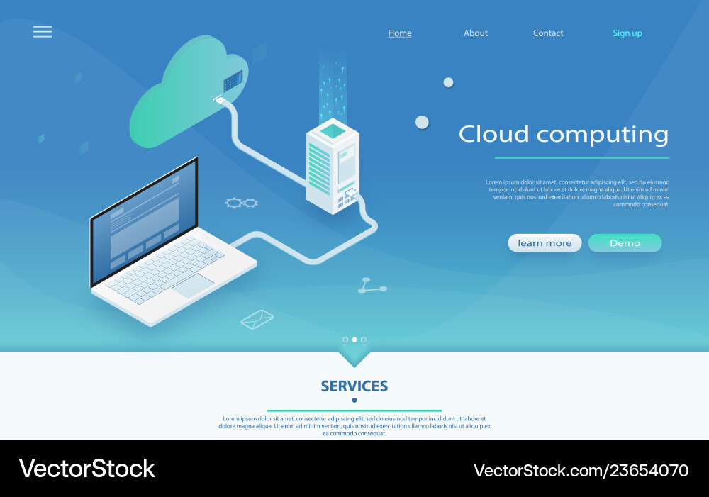 Concepts cloud storage Royalty Free Vector Image