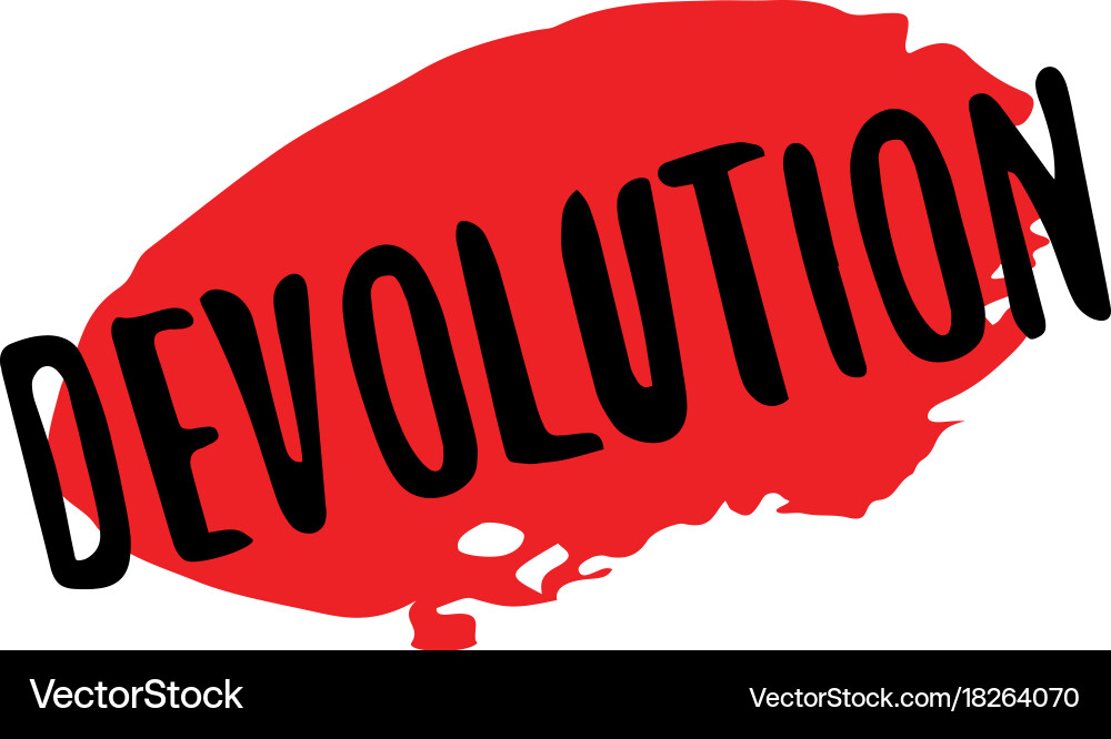 Devolution rubber stamp Royalty Free Vector Image